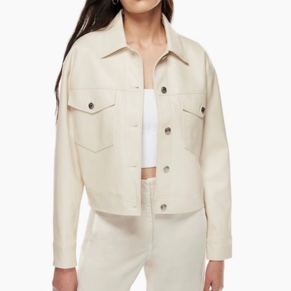 Wilfred | Jackets & Coats | Wilfred Free Vegan Leather Jacket In Birch ...
